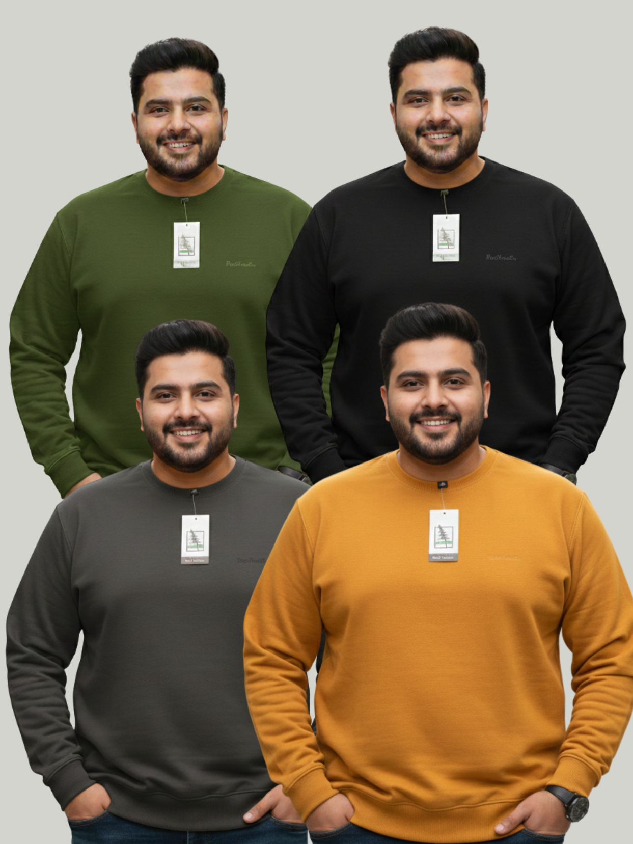 Pack of 4 Sweatshirts – Fashion Hut XL Store